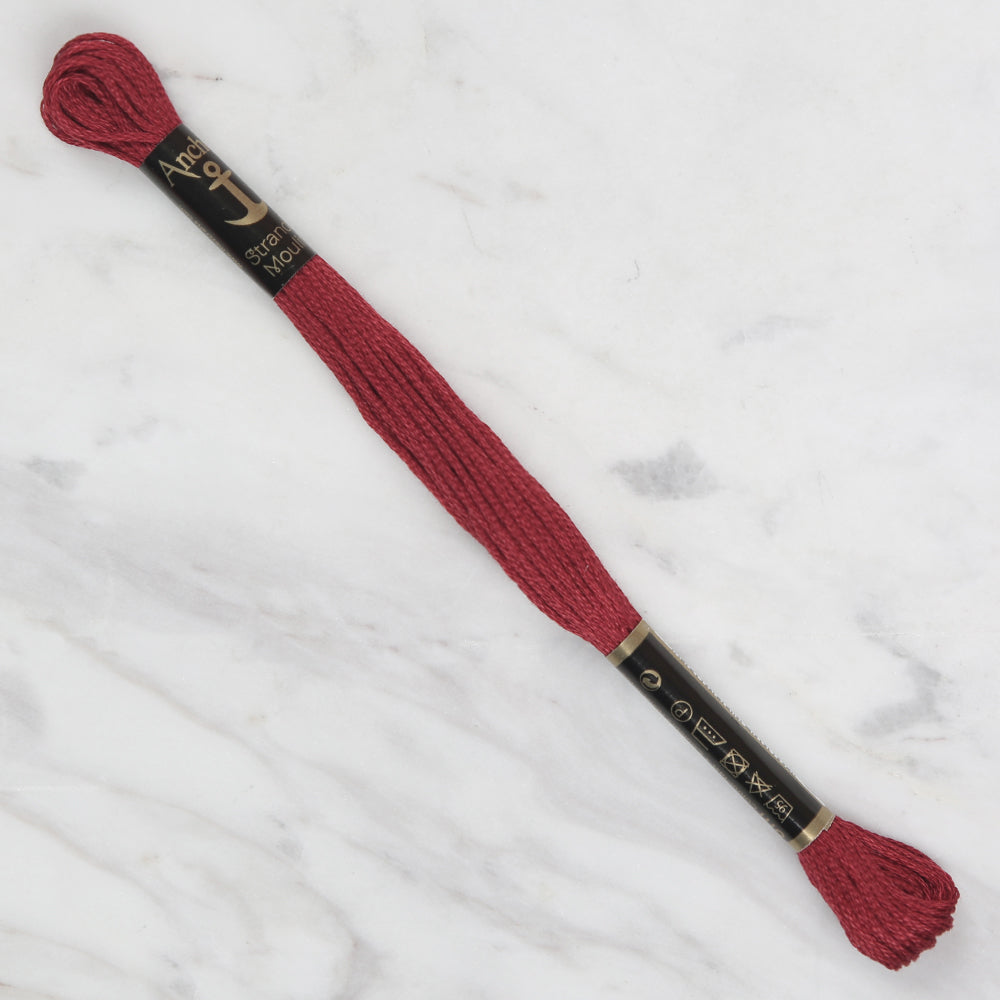 Anchor Stranded Mouline Embroidery Thread, 8m, Red - 0020