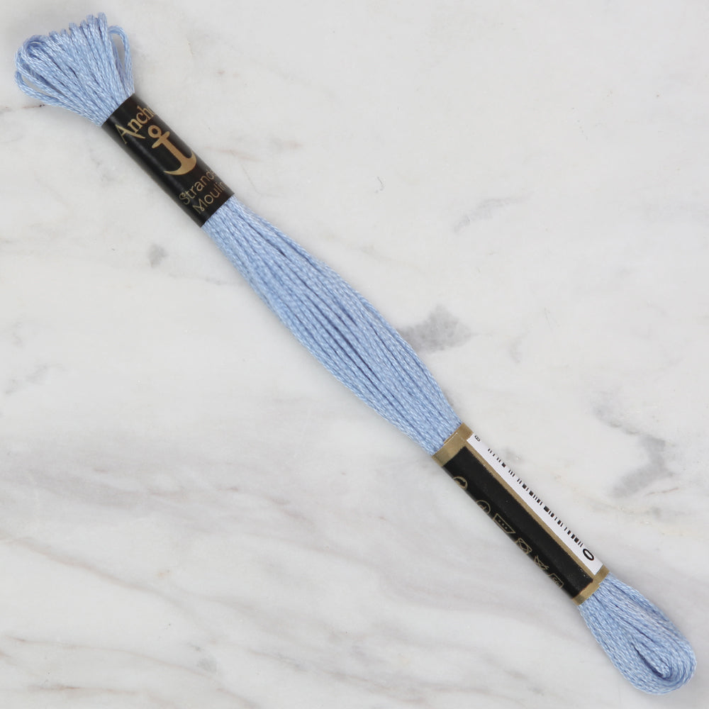 Anchor Stranded Mouline Embroidery Thread, 8m, Blue - 0144