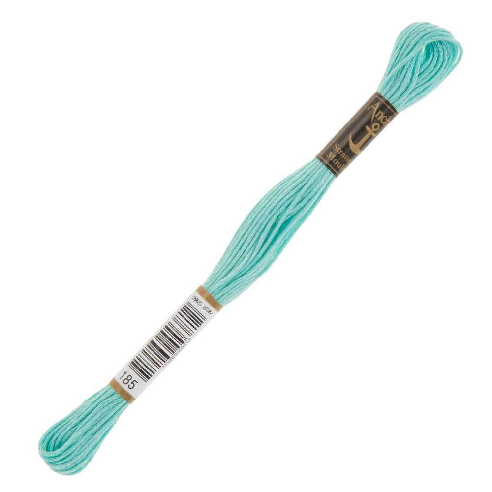 Anchor Stranded Mouline Embroidery Thread, 8m, Green - 0185