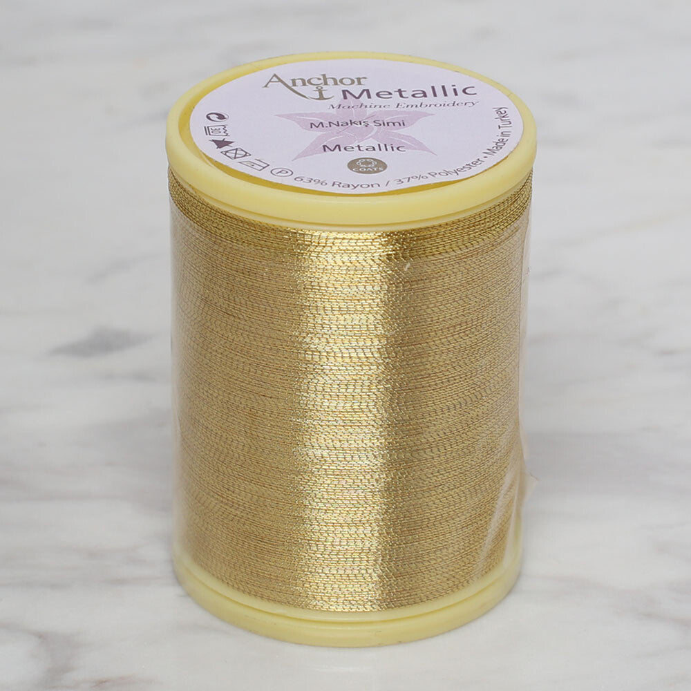 Anchor 25 g Metallic Hand Embroidery Thread, Yellow - 4566050-0003