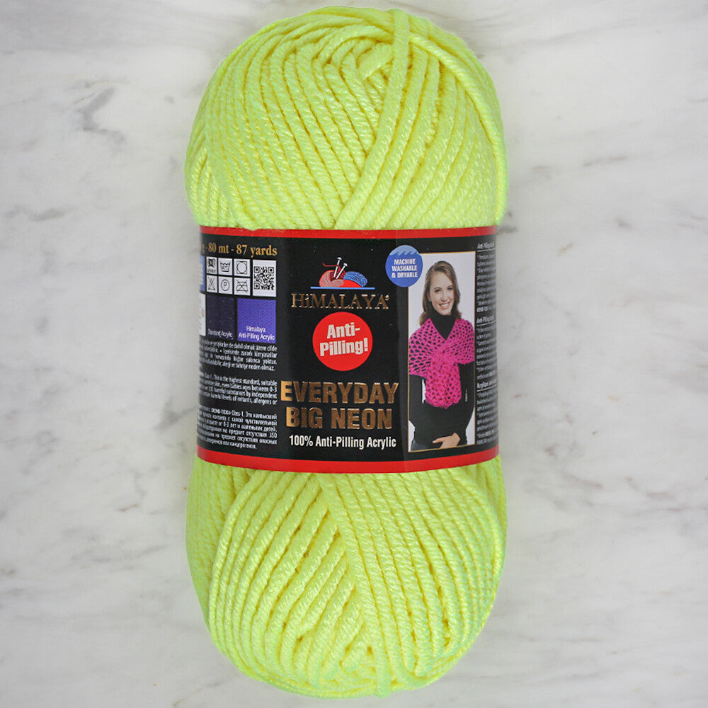 Himalaya Everyday Big Neon Yarn, Neon Yellow - 72806