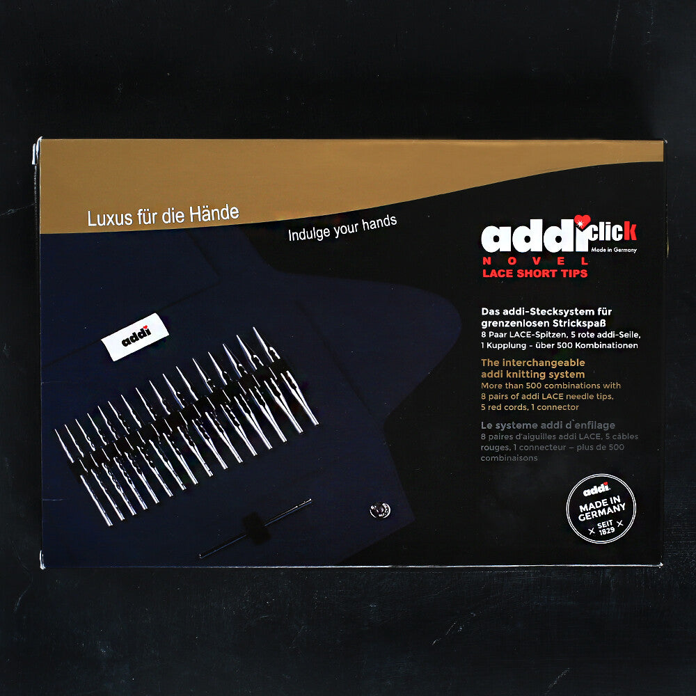 Addi Click Novel Interchangable Short Circular Knitting Needles Set
