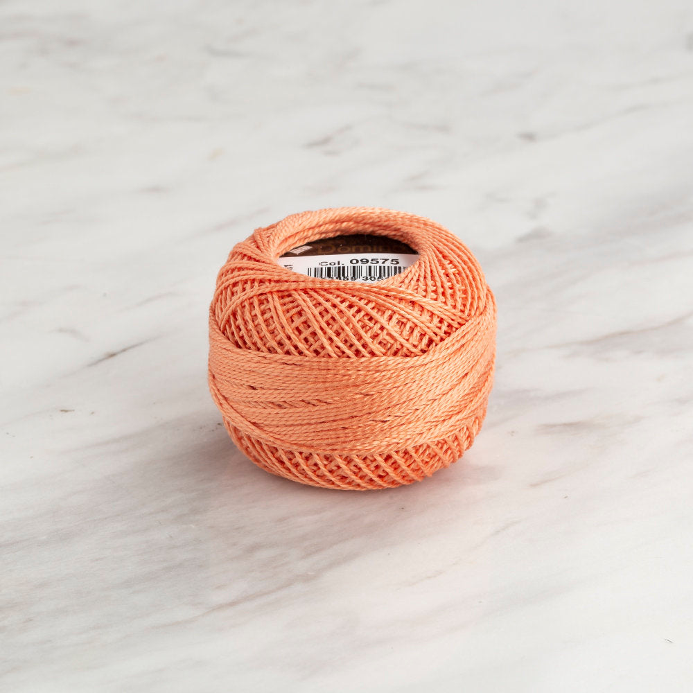 Domino Cotton Perle Size 8 Embroidery Thread (8 g), Light Brick - 4598