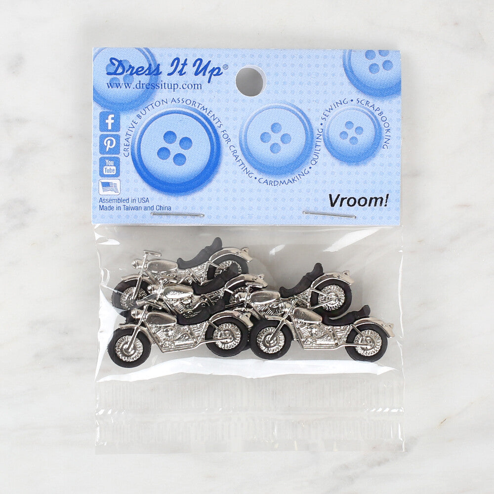 Dress It Up Creative Button Assortment, Vroom! - 10288