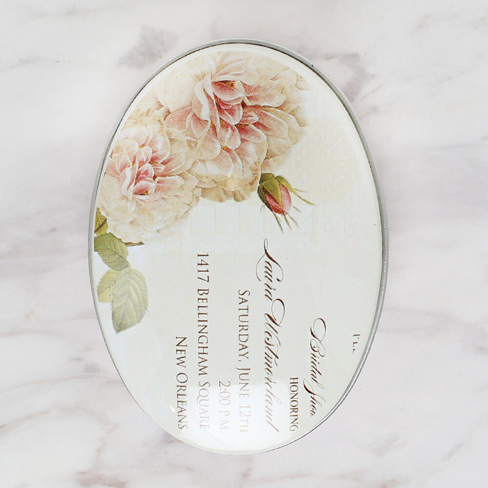 Nas Oval Shaped Tin Storage Box