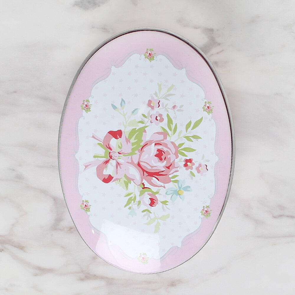 Nas Oval Shaped Tin Storage Box