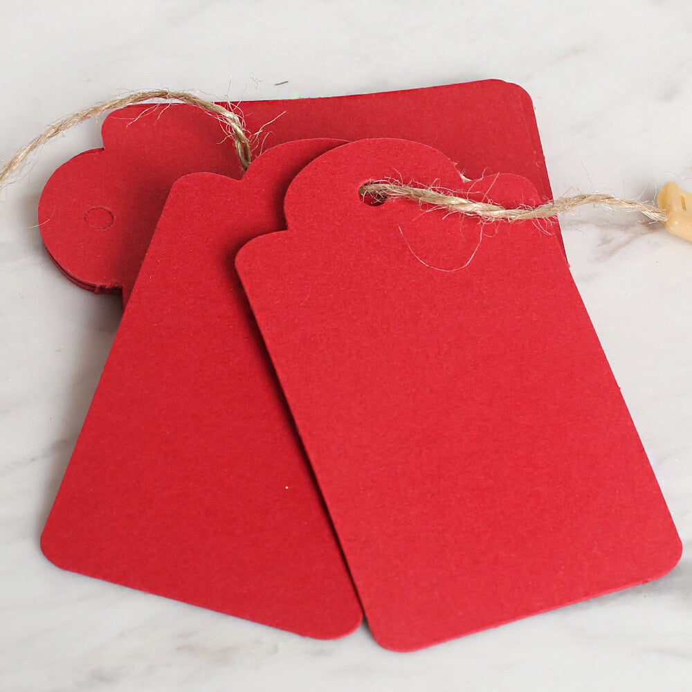 Loren 10 pcs Tag and Clip-On Tag Thread, Red