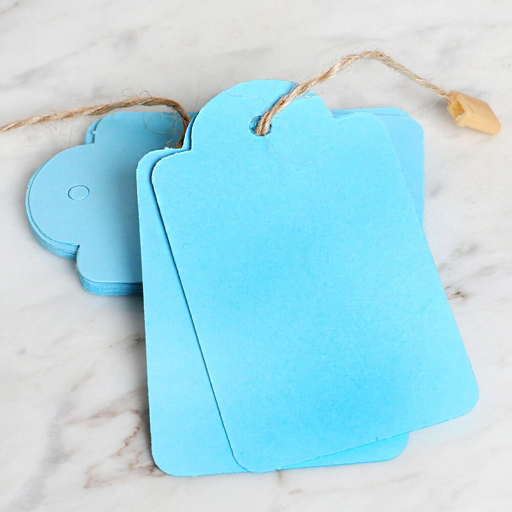 Loren 10 pcs Tag and Clip-On Tag Thread, Blue