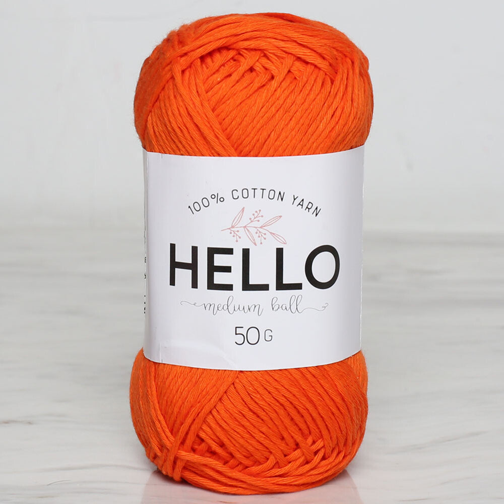 Hello Knitting Yarn, Orange - 118