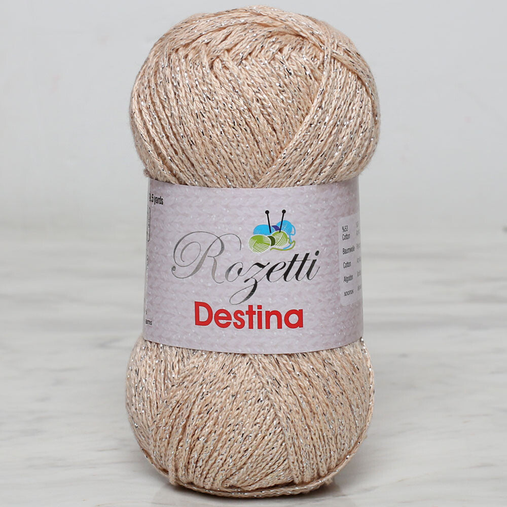 Rozetti Destina 50 gr Yarn, Light Beige - 45003