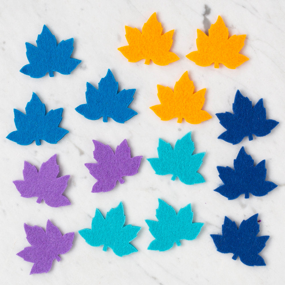 Loren 10 Packs Die Cut Felt Set - Maple Leaf